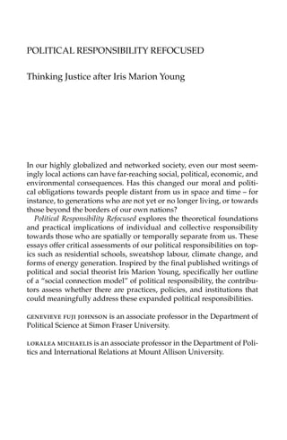 Political Responsibility Refocused Thinking Justice After Iris Marion ...