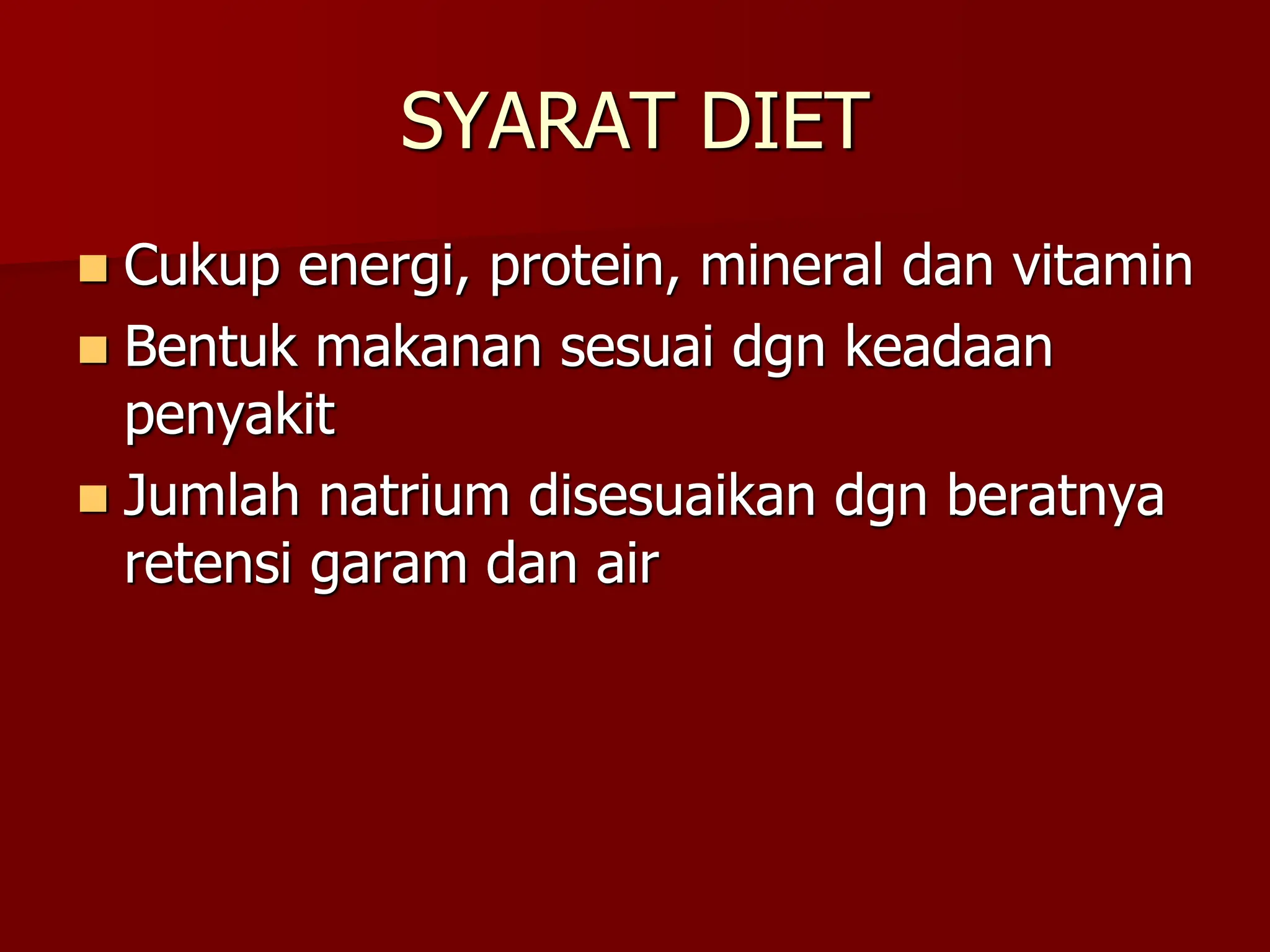 Diet rendah garam pada penderita diabetss | PPT