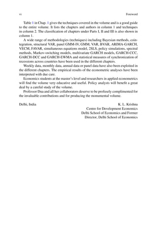 Macroeconometric Methods Applications To The Indian Economy Pami Dua | PDF