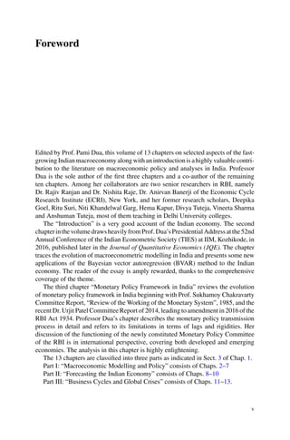 Macroeconometric Methods Applications To The Indian Economy Pami Dua | PDF