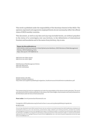 Good Governance For Critical Infrastructure Resilience Oecd | PDF