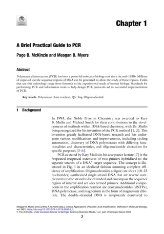 Clinical Applications Of Nucleic Acid Amplification Meagan B Myers | PDF