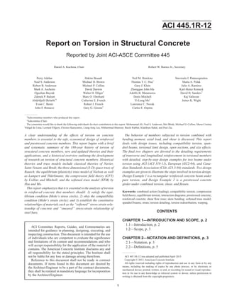 Aci 4451r12 Report On Torsion In Structural Concrete Joint Aciasce ...