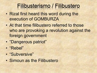 El Filibusterismo - The Reign of Greed by Jose Rizal | PPT
