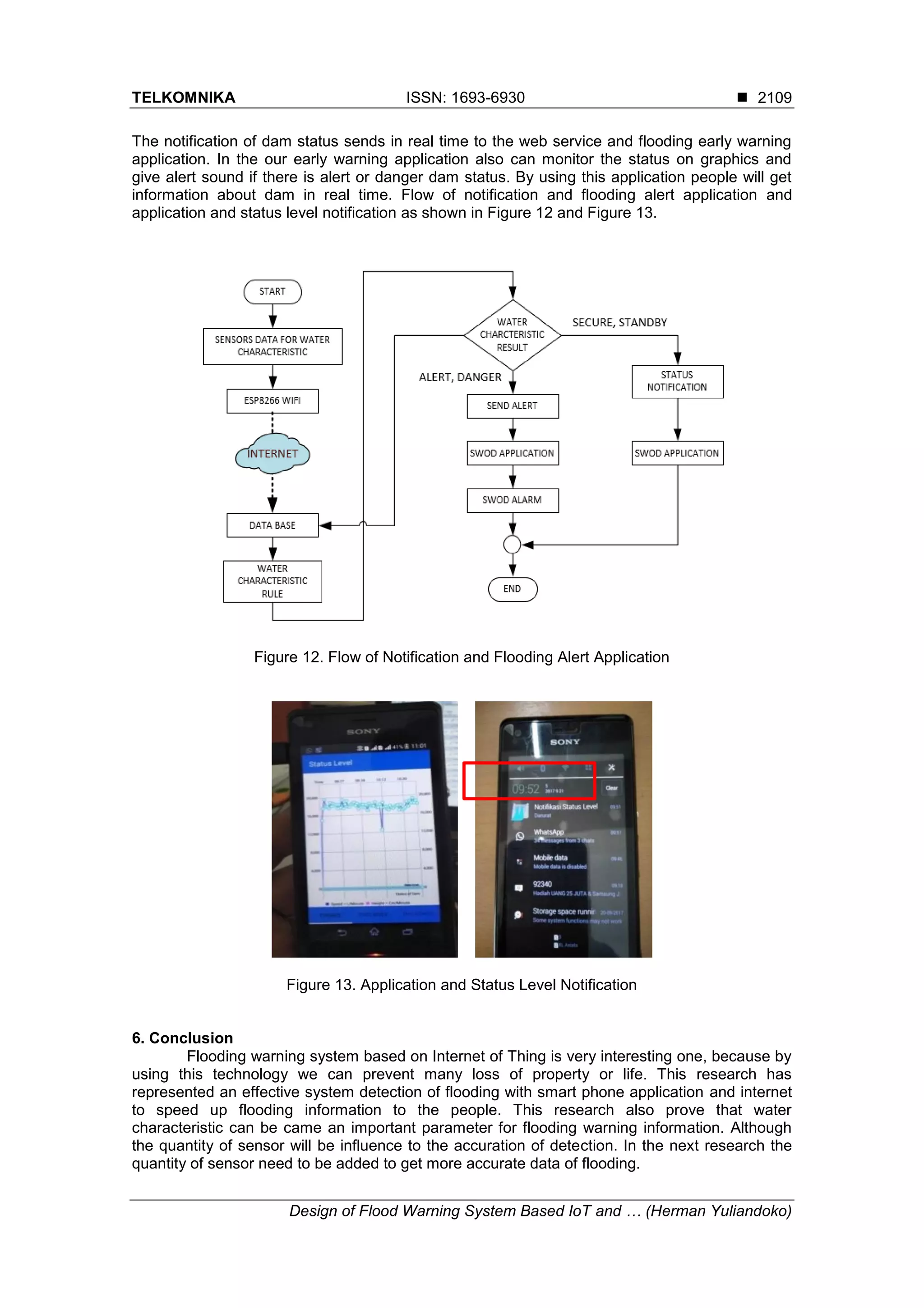 Design of Flood Warning System Based IoT and Water Characteristics | PDF