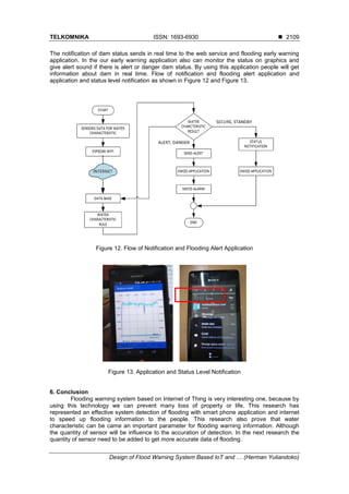 Design of Flood Warning System Based IoT and Water Characteristics | PDF