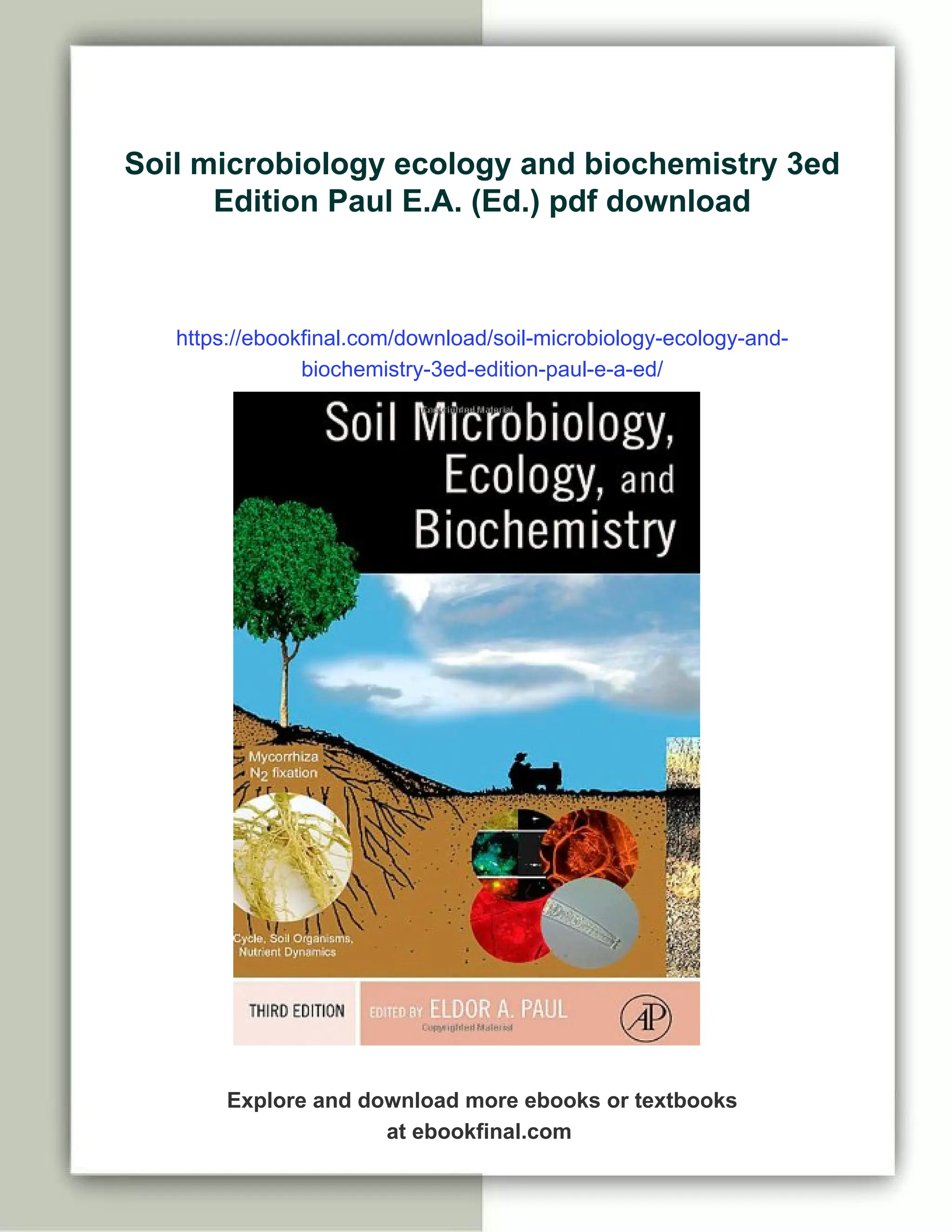 Soil microbiology ecology and biochemistry 3ed Edition Paul E.A. (Ed ...