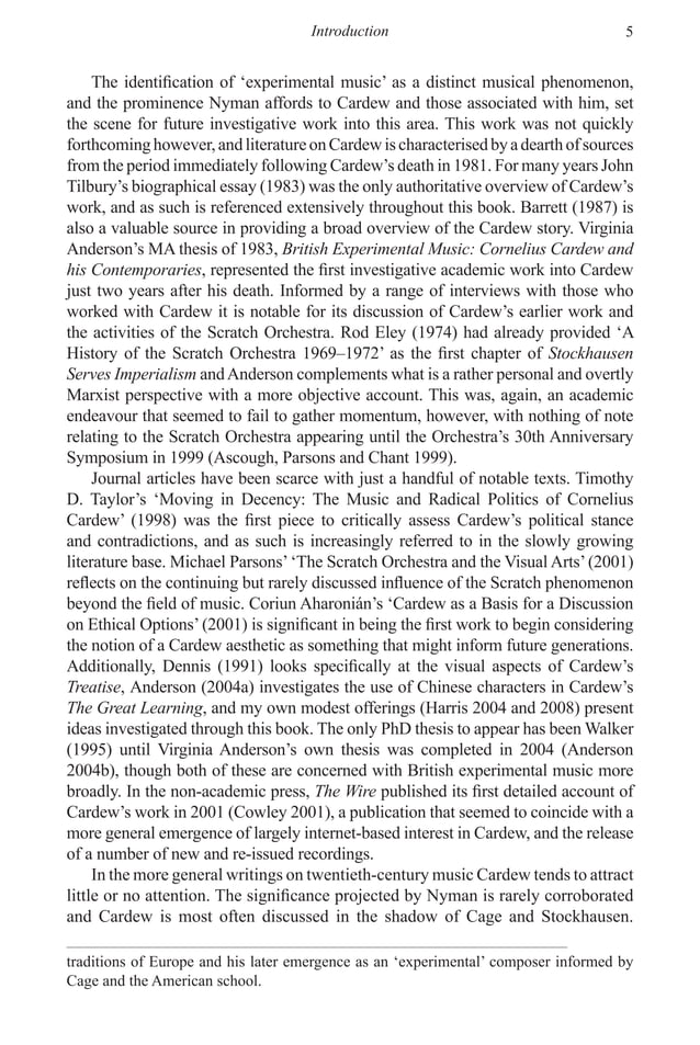 The Legacy Of Cornelius Cardew New Edition Tony Harris | PDF