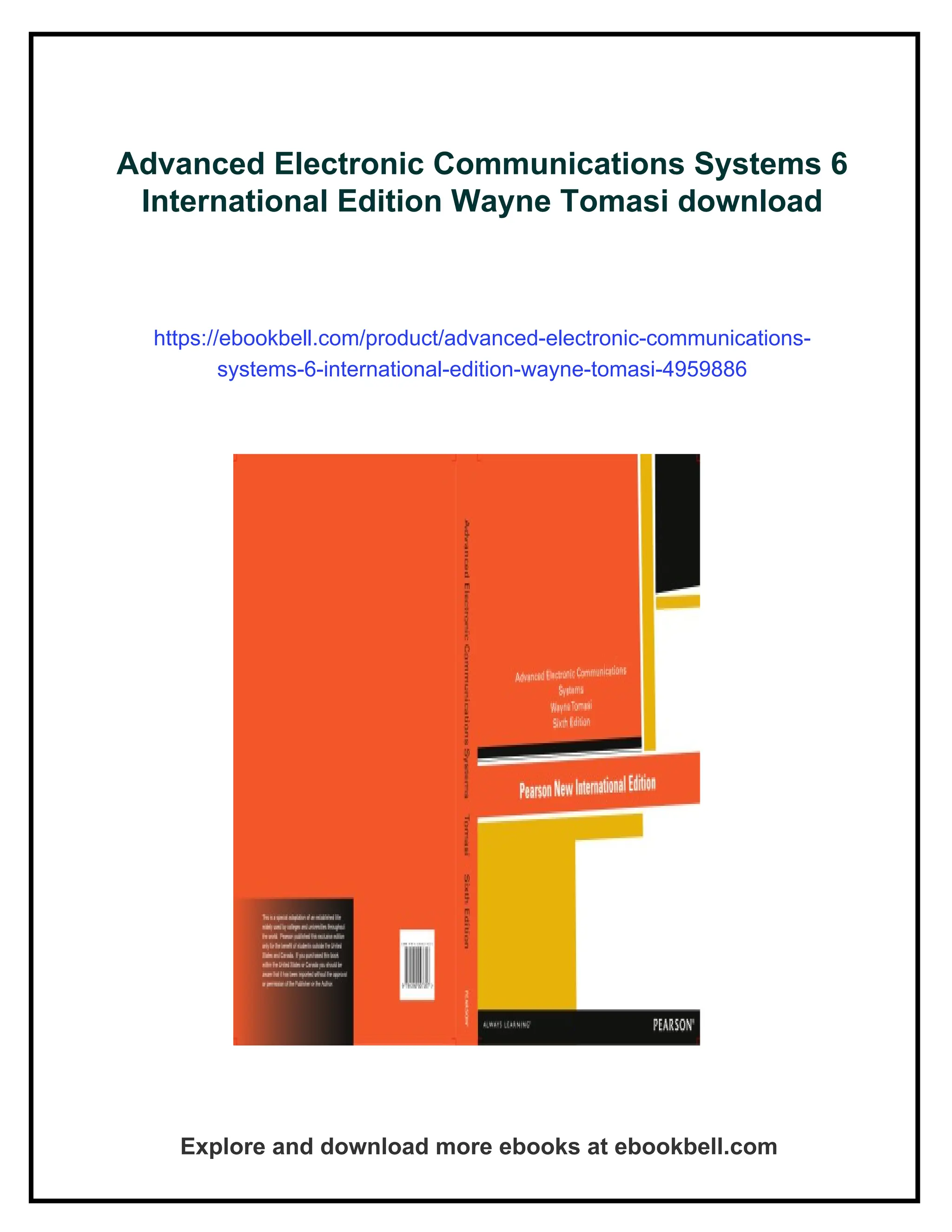 Advanced Electronic Communications Systems 6 International Edition ...