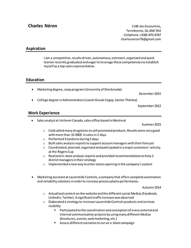 CV charles neron-EN | PDF