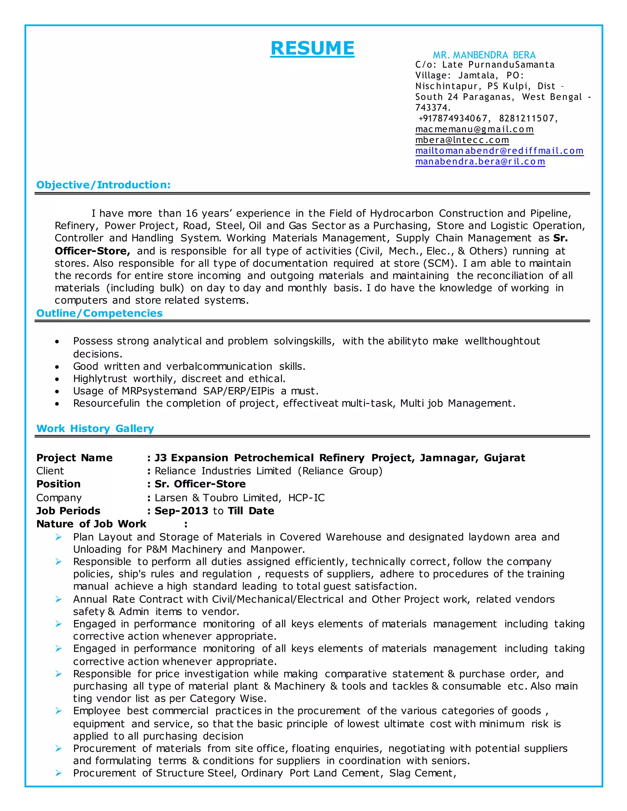 MB Resume | DOCX | Logistics | Business