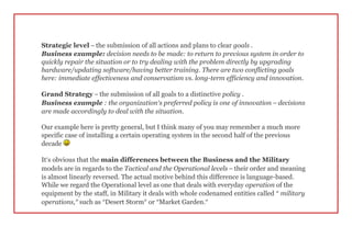 Applying Military Concepts to Business Planning: Operational vs ...