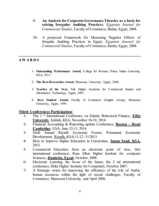 CV Dalia Adel- Accounting | DOCX | Professional School | Postgraduate Education