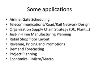 Operations Research and Mathematical Modeling | PPTX