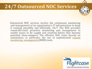 24/7 outsourced noc services | PPTX | Cloud Computing | Internet