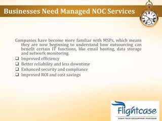 24/7 outsourced noc services | PPTX | Cloud Computing | Internet