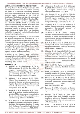 Profitability and Timeliness of Financial Reports in Nigerian Quoted ...