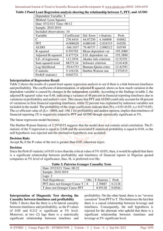 Profitability and Timeliness of Financial Reports in Nigerian Quoted ...
