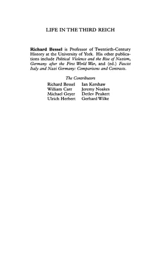 Life In The Third Reich 2nd Richard Bessel | PDF
