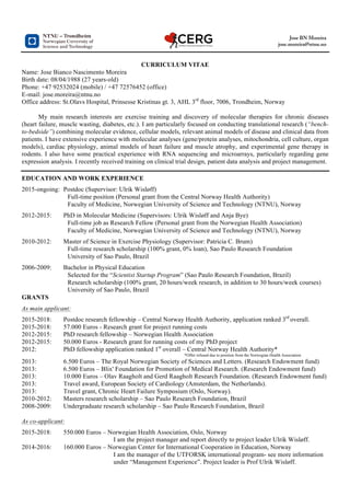CV JB Moreira | PDF | Heart and Cardiovascular Diseases | Diseases and Conditions