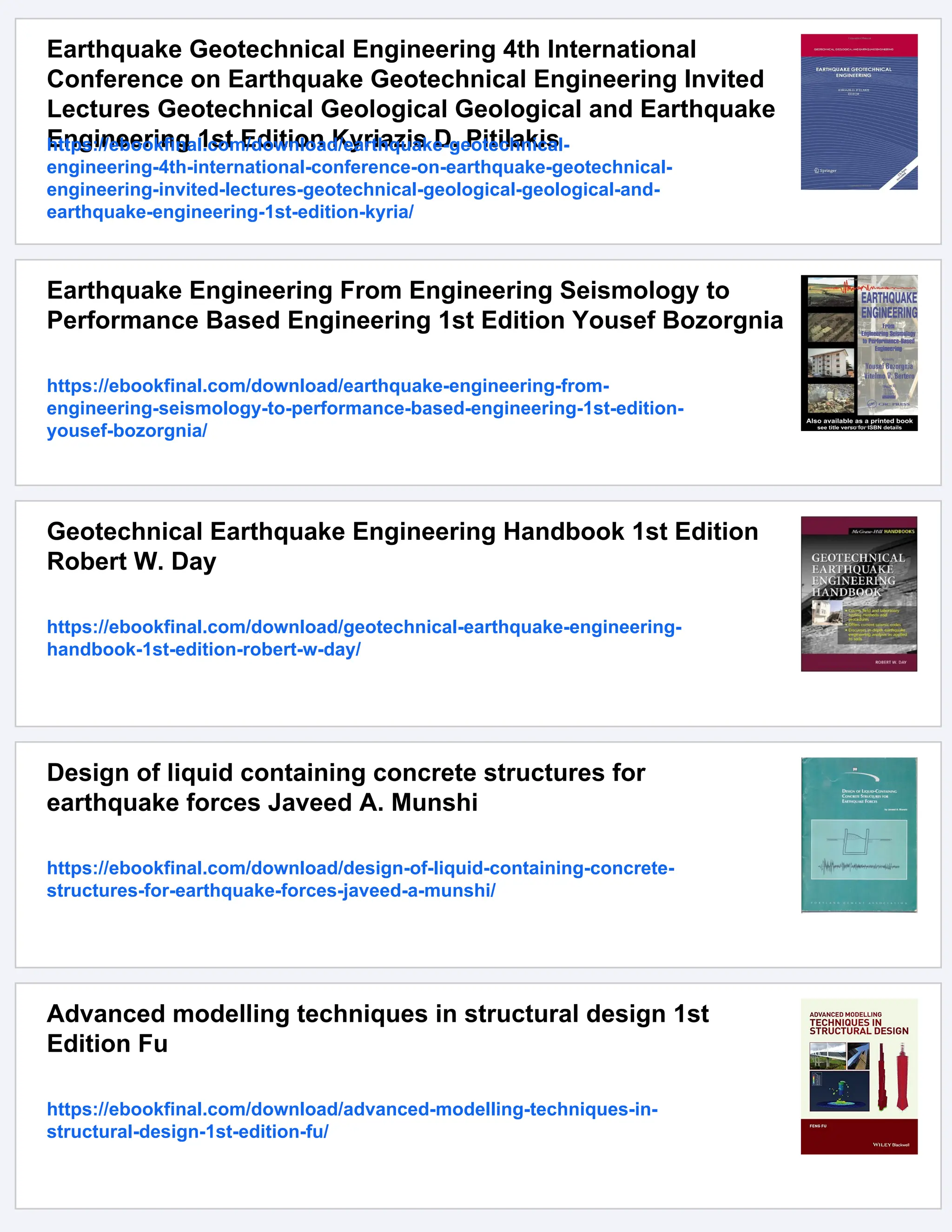 Earthquake engineering for structural design 1st Edition W.F. Chen | PDF