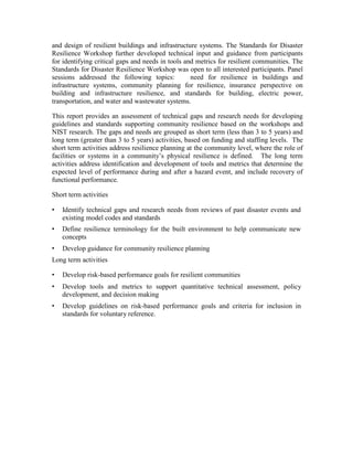 Developing Guidelines And Standards For Disaster Resilience Of The ...