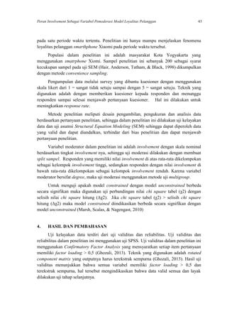 Peran Involvement Sebagai Variabel Pemoderasi Model Loyalitas Pelanggan ...