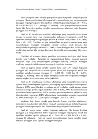 Peran Involvement Sebagai Variabel Pemoderasi Model Loyalitas Pelanggan ...