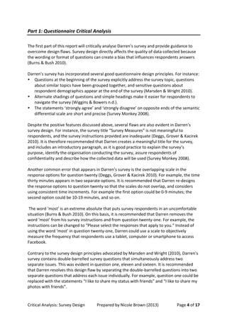 Critical Analysis Survey Design | PDF