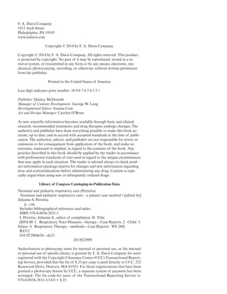Neonatal And Pediatric Respiratory Care A Patient Case Method 1st ...