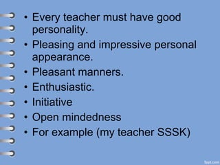 Teacher as role model | PPT