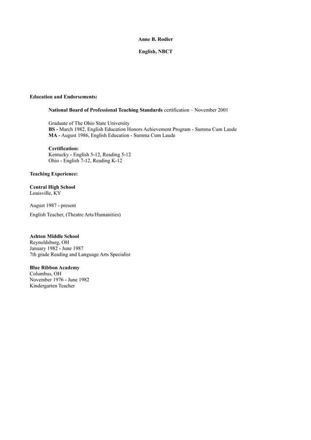 Anne resume 2017 | PDF