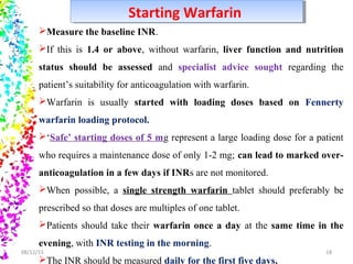 Managing Warfarin Therapy in Atrial Fibrilation) | PPT