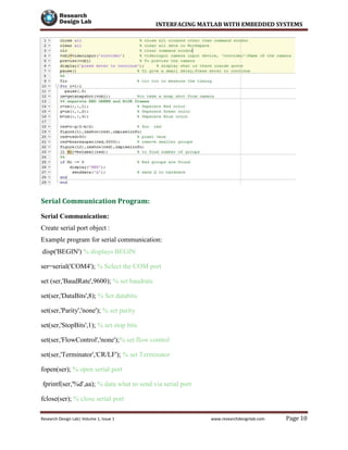 interfacing matlab with embedded systems | PDF