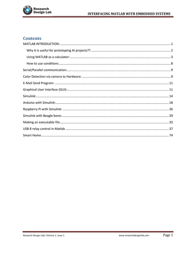 interfacing matlab with embedded systems | PDF | Programming Languages | Computing
