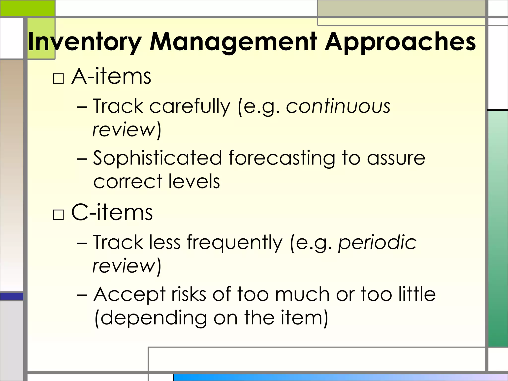24867879 inventory-management-control-lecture-3 | PPT | Logistics ...
