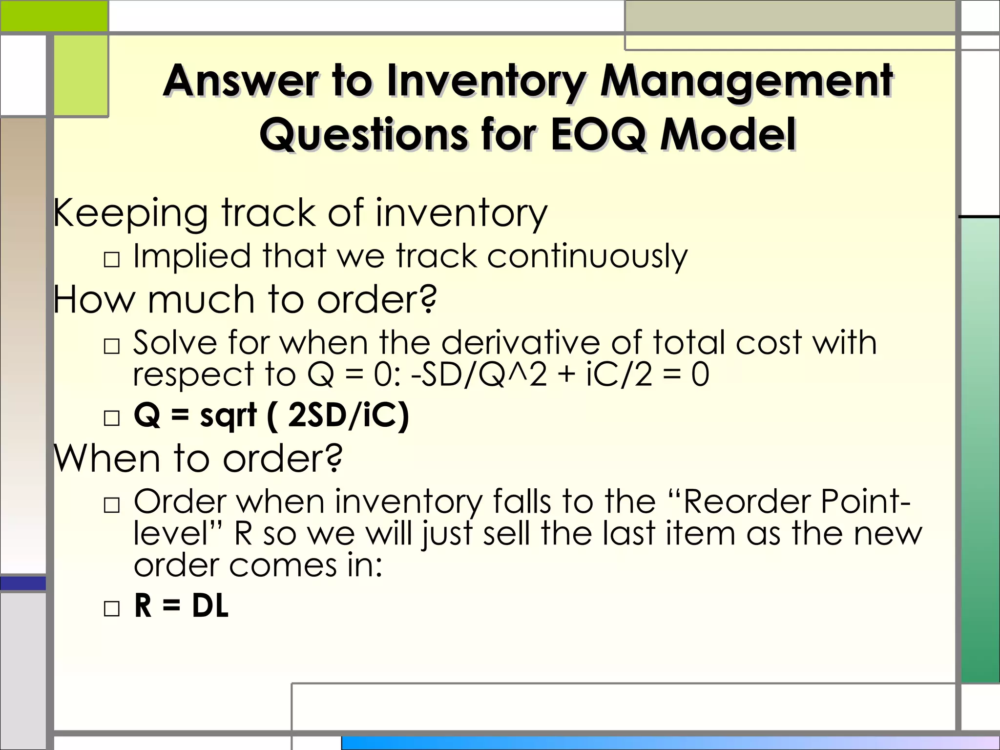 24867879 inventory-management-control-lecture-3 | PPT | Logistics ...