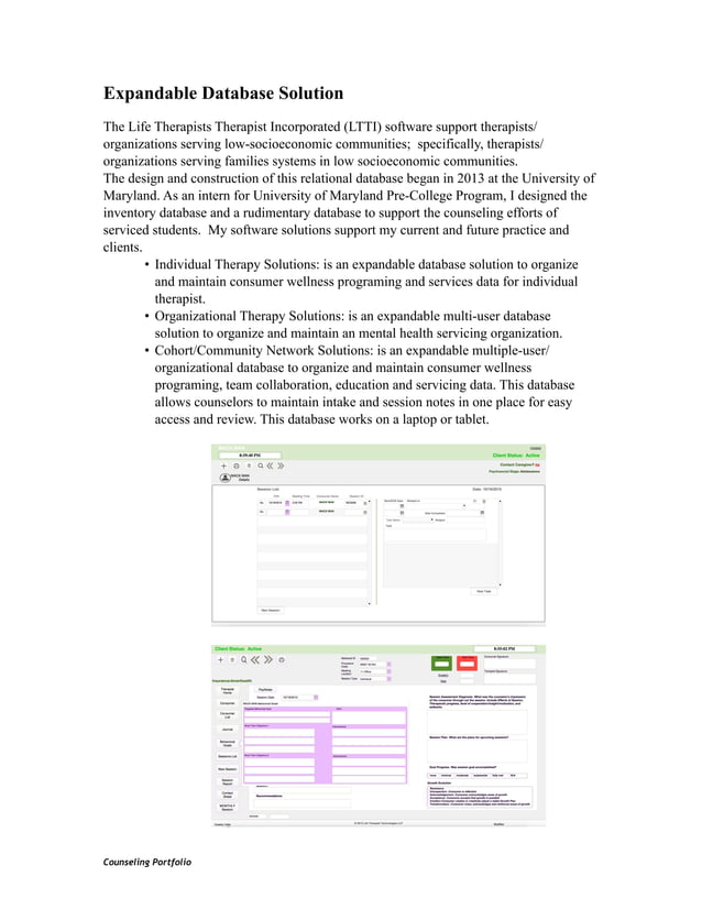 Counseling Portfolio | PDF | Mental Health | Diseases and Conditions