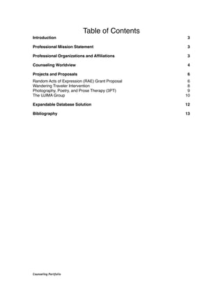 Counseling Portfolio | PDF