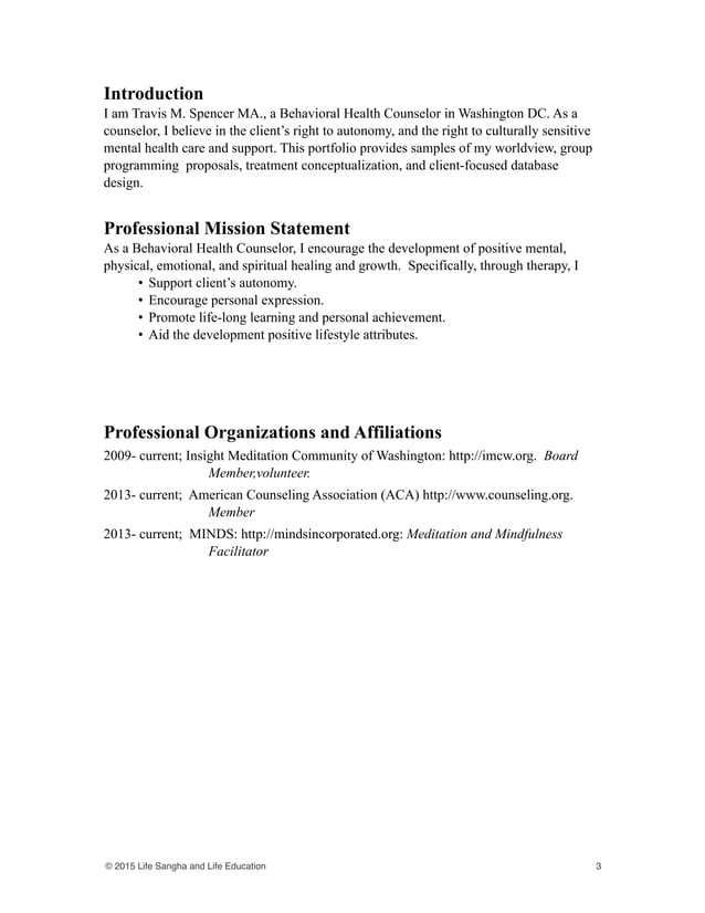 Counseling Portfolio | PDF | Mental Health | Diseases and Conditions