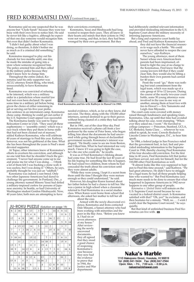 Hi-Herald Fred Korematsu | PDF