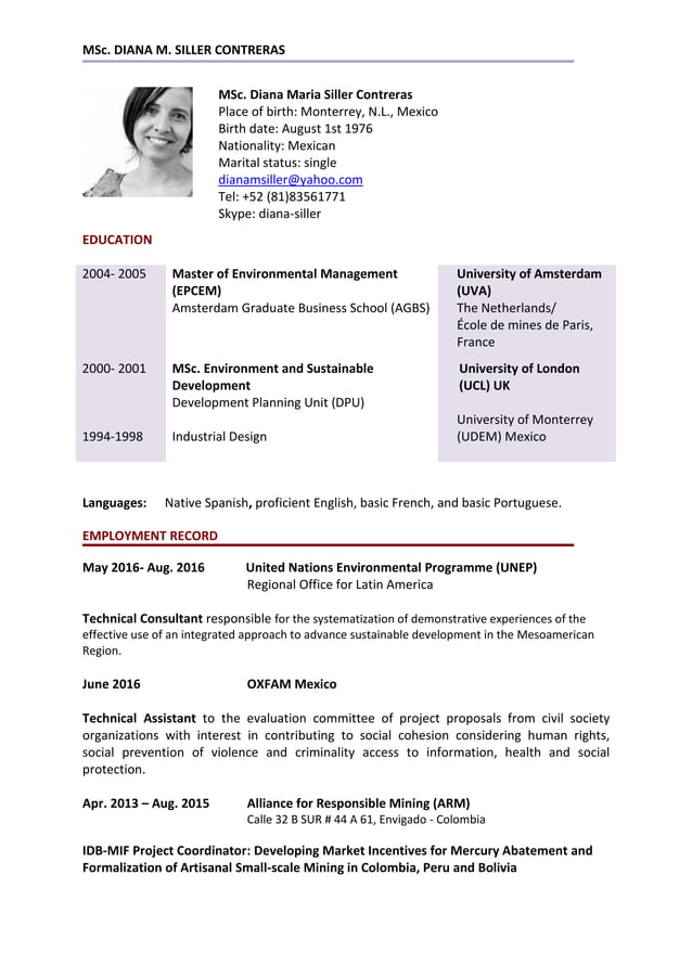Diana Siller CV | PDF