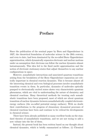 Chemical Theory Beyond The Bornoppenheimer Paradigm Kazuo Takatsuka | PDF