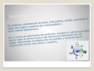 Definicion, Caracteristicas, Medios y Elementos de la Multimedia | PDF