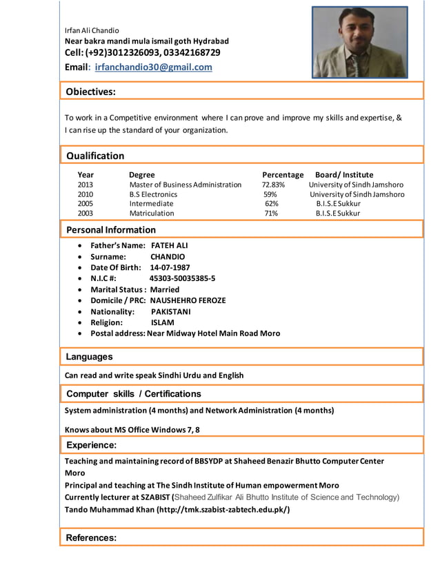 Irfan cv MBA | DOCX