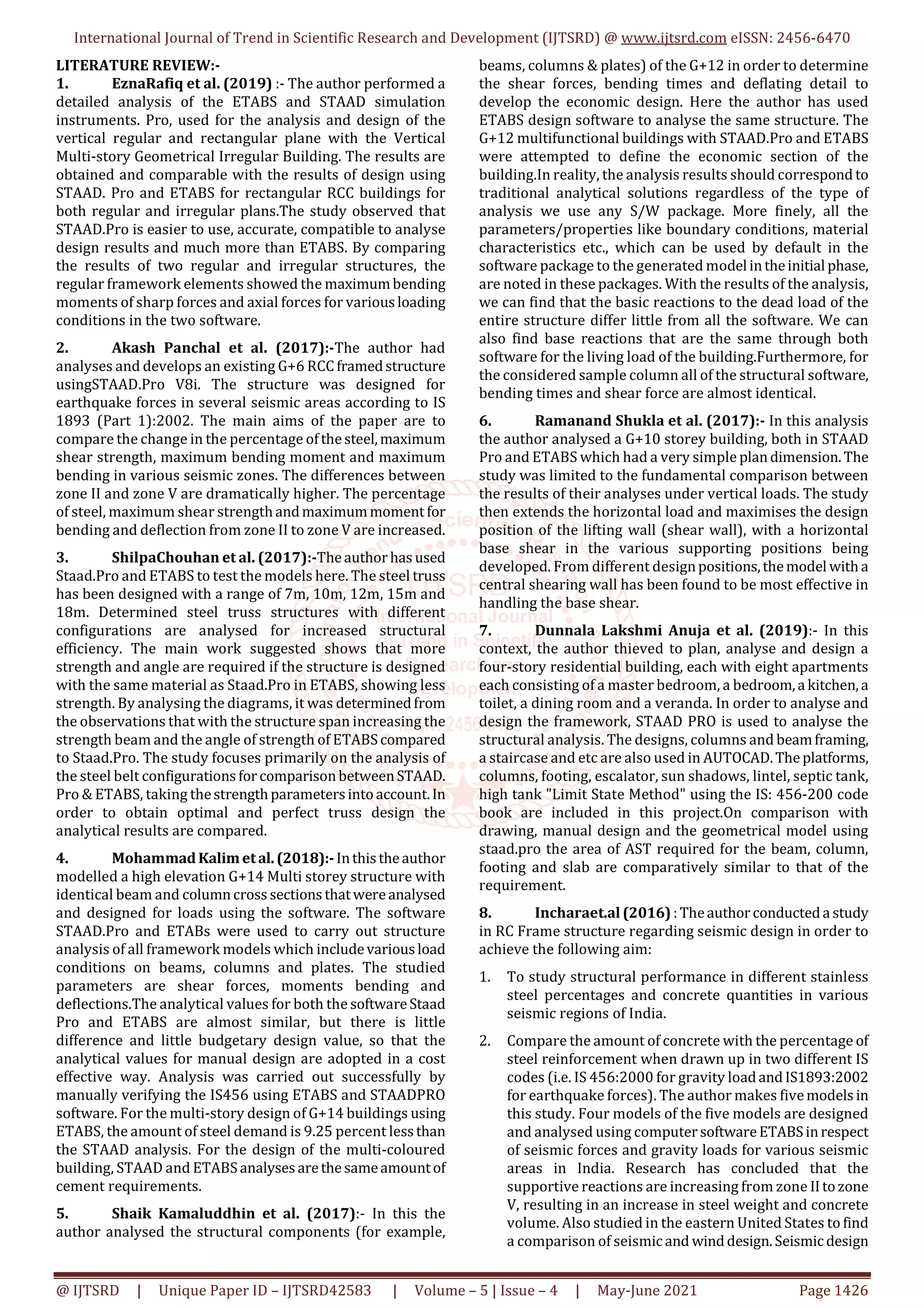 Comparative Study of Analysis of G 6 Building for Different Seismic ...