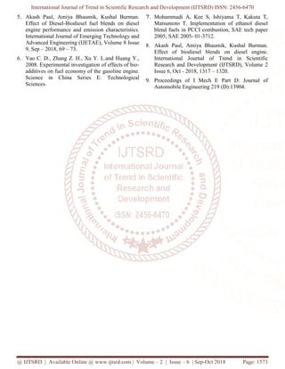 Effect of Diesel Engine Fuelled with Biofuel Blends | PDF | Automotive ...