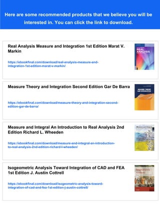 Real Analysis Theory of Measure and Integration 3rd Edition J. Yeh | PDF