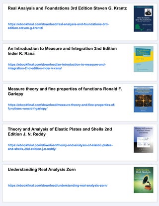 Real Analysis Theory of Measure and Integration 3rd Edition J. Yeh | PDF