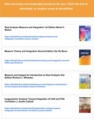 Real Analysis Theory of Measure and Integration 3rd Edition J. Yeh | PDF
